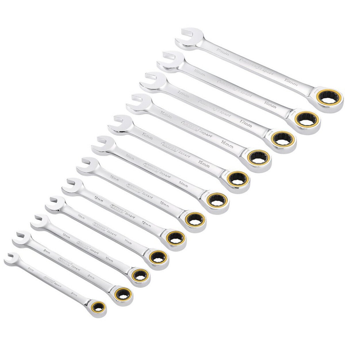 Draper 03897 Draper Expert HI-TORQ® Metric Ratchet Combination Spanner Set (12 Piece) from ...