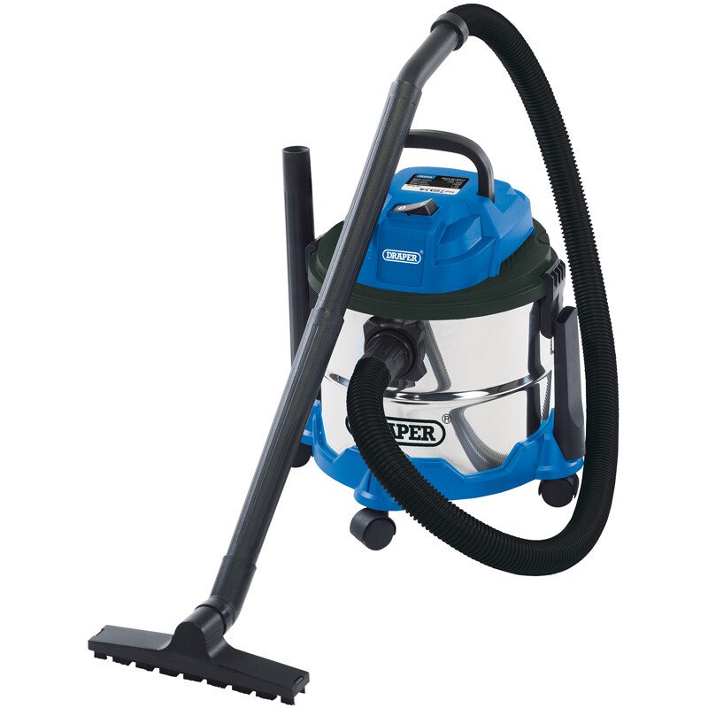 Draper 20514 WDV15SS 15L Wet and Dry Vacuum Cleaner with Stainless ...