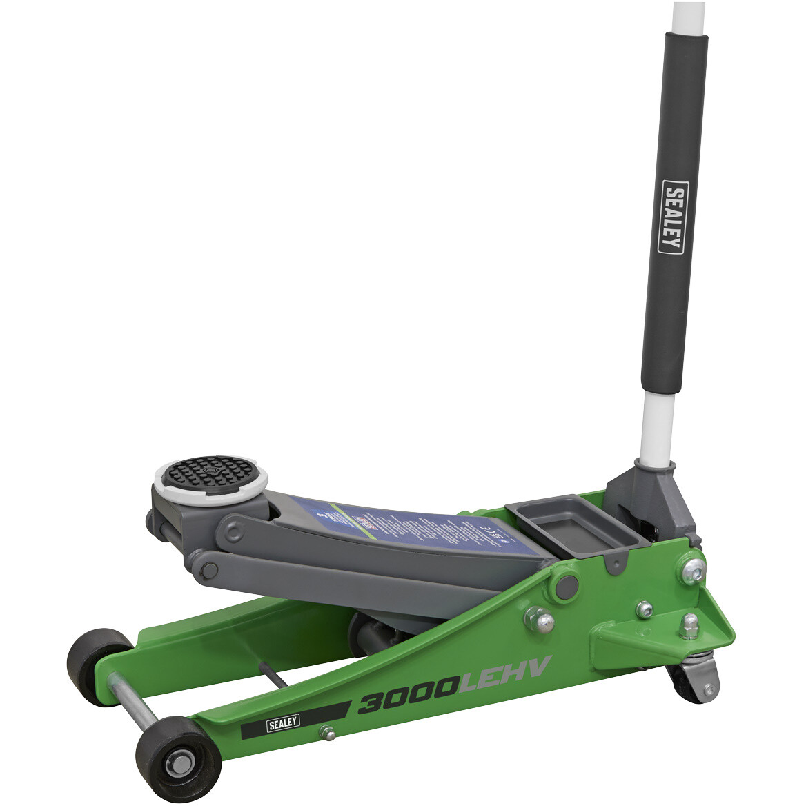 Sealey 3000LEHV Trolley Jack 3.0tonne Low Entry Rocket Lift Hi-Vis ...
