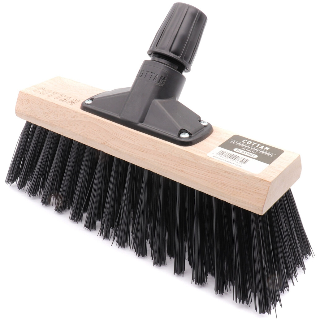 Cottam BYS00003 Rapid Lock Twist and Lock 12" Synthetic Yard Broom Head ...
