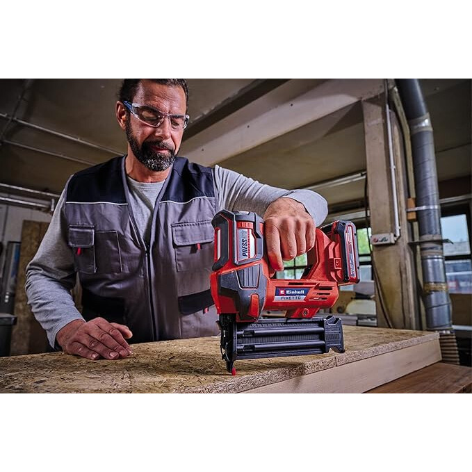 Einhell 4257795 Body Only FIXETTO TE-CN 18 Li Solo Power X-Change Cordless Nail Gun 18V from ...