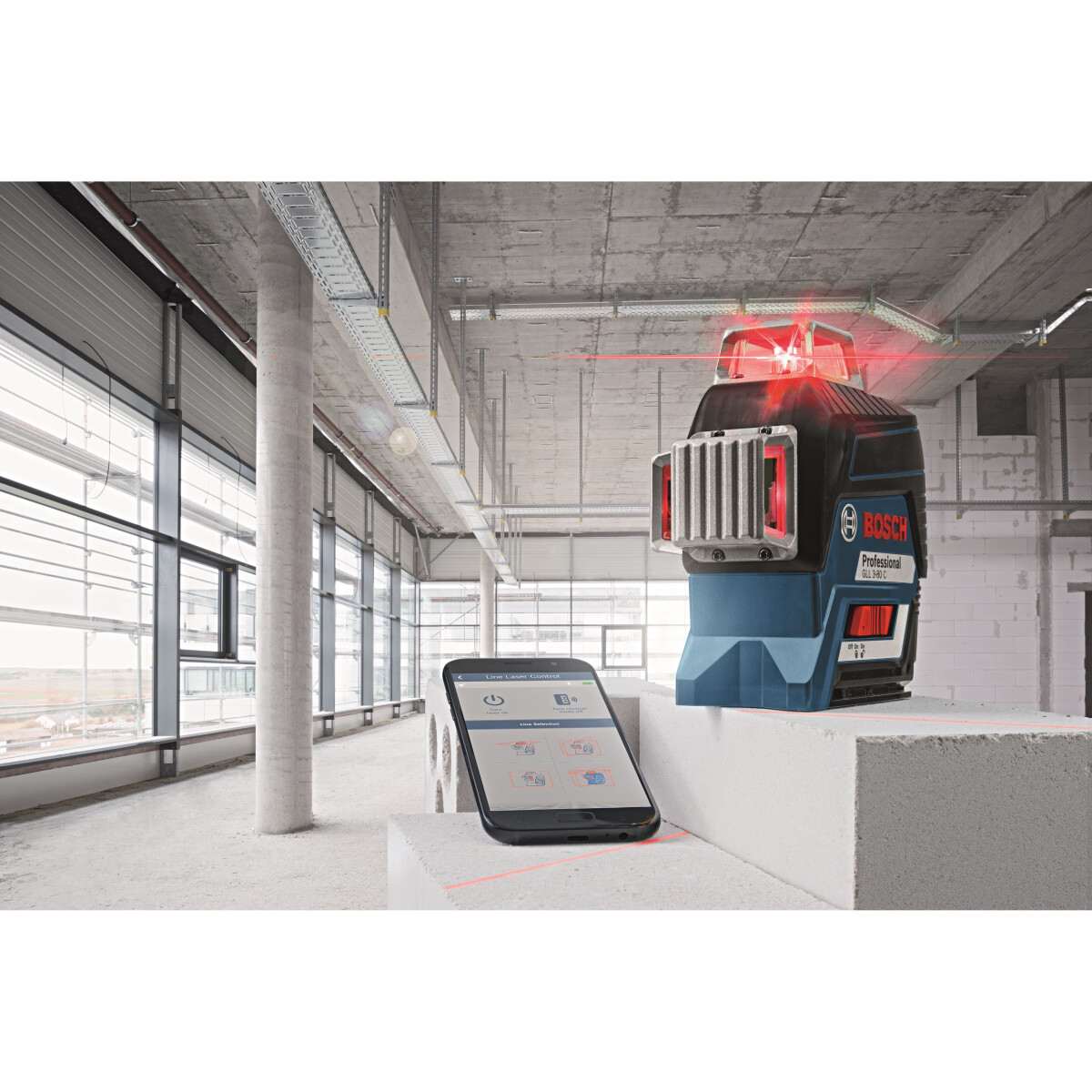 Bosch GLL 3-80 C + BM1 Professional 3 Plane Connected Line Laser in L ...