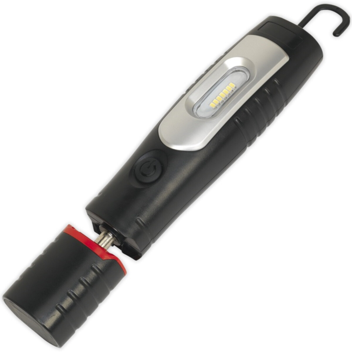 Sealey LED3602 Rechargeable 360° Inspection Lamp 7 SMD + 3W LED Black ...