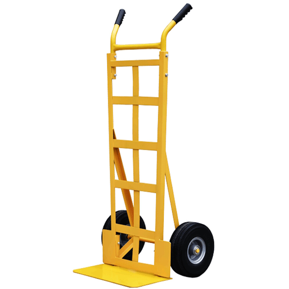 Handle-It HI-43H-PN Truck-iT Flat Back Heavy Duty Sack Truck with 350mm Footplate and Air Filled ...