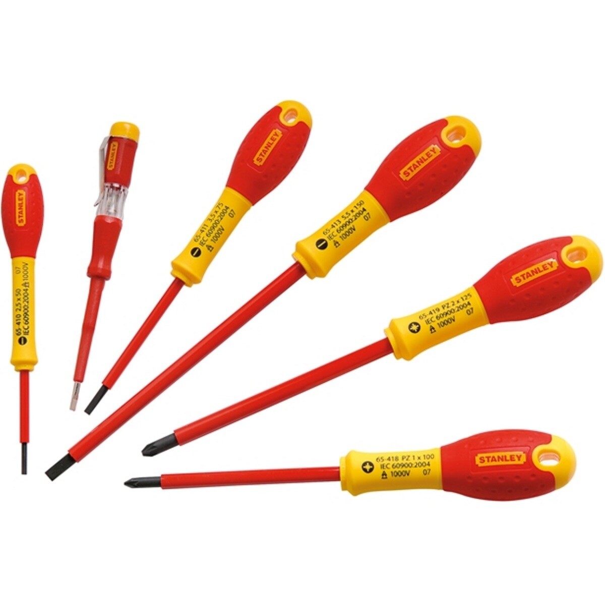 Stanley 0-65-443 FatMax Screwdriver VDE Set Insulated Parallel & Pozi 6 Piece STA065443 from ...